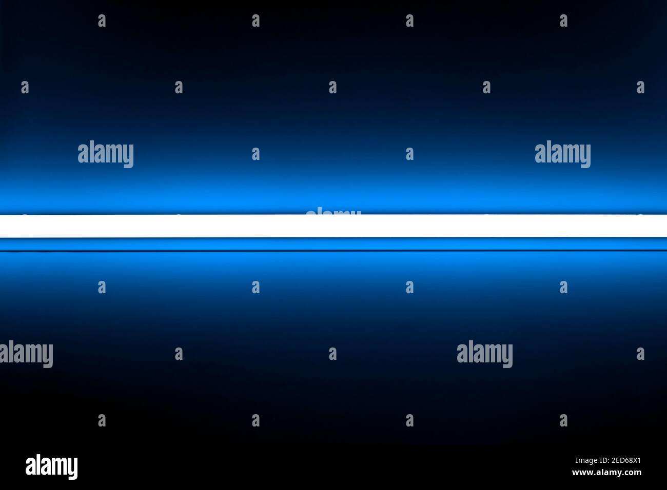 neon blue lights, glowing horizontal line Stock Photo - Alamy