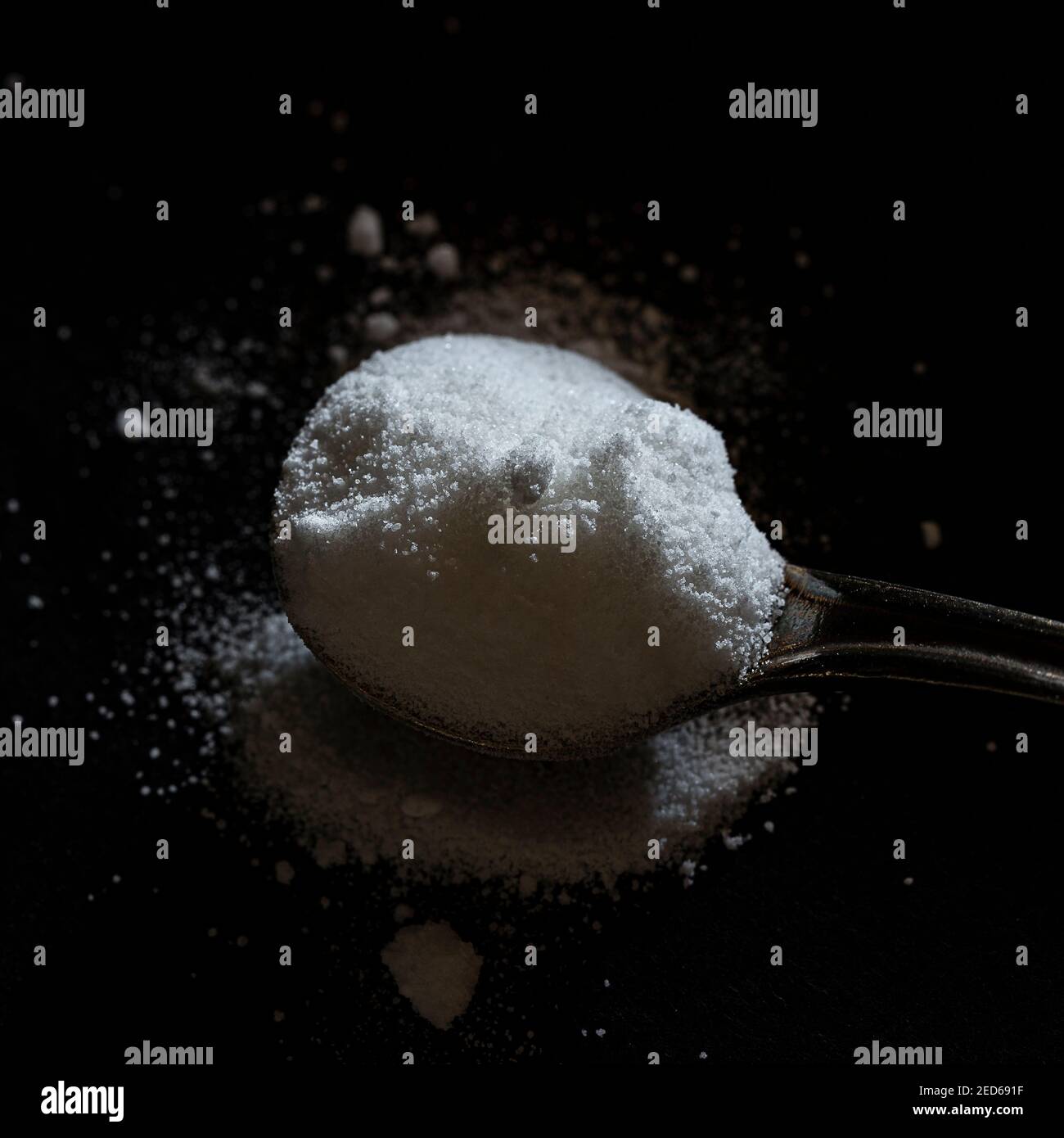 selective focus photo of citrulline malate in an iron spoon. dietary ...