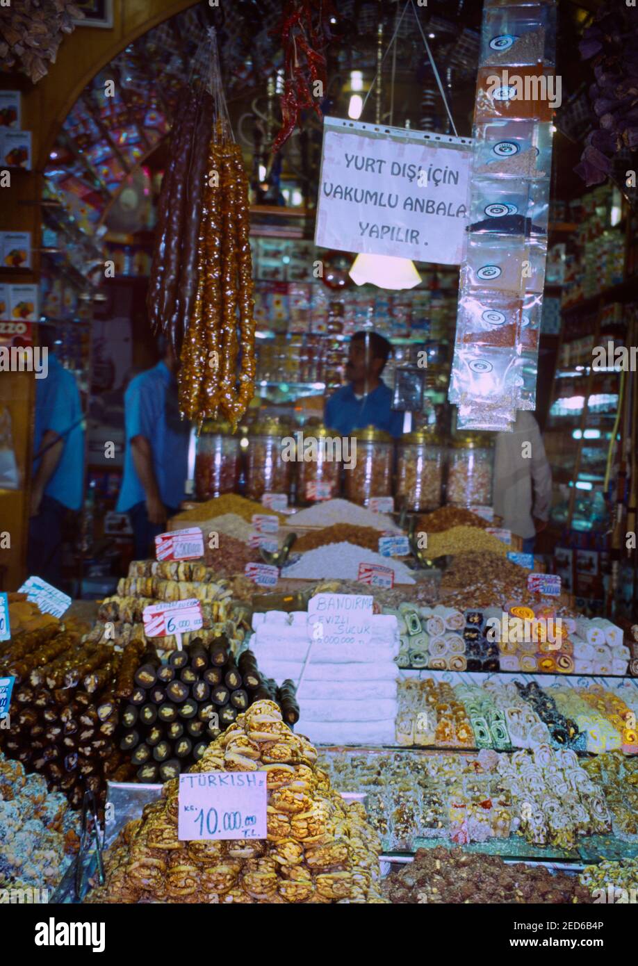 Istanbul Turkey Sweet shop in Grand Bazaar - Turkish Delight Stock ...