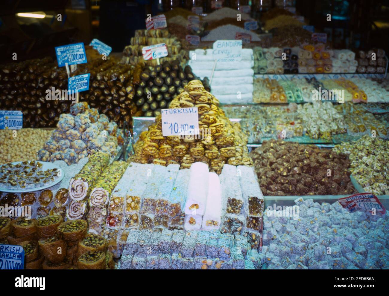 Istanbul Turkey Sweet Shop in Grand Bazaar - Turkish Delight Stock ...