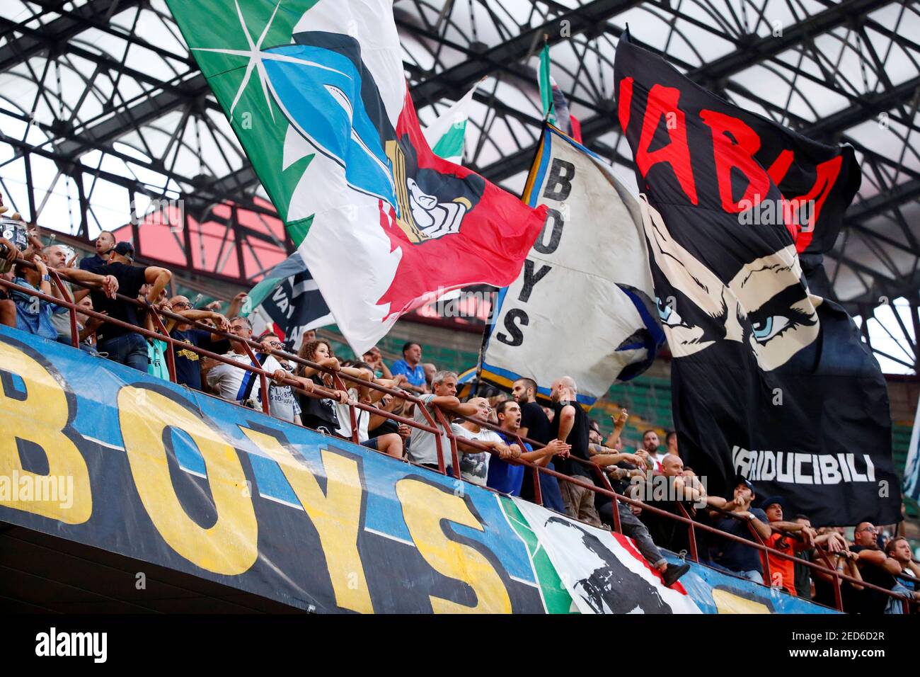 Inter milan flags san siro hi-res stock photography and images - Alamy