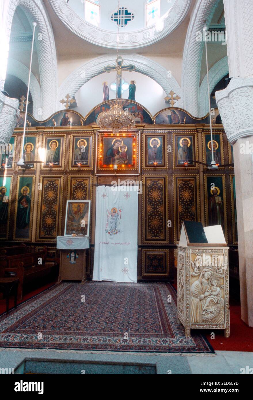 Aswan Egypt Coptic Church Iconostasis Stock Photo - Alamy