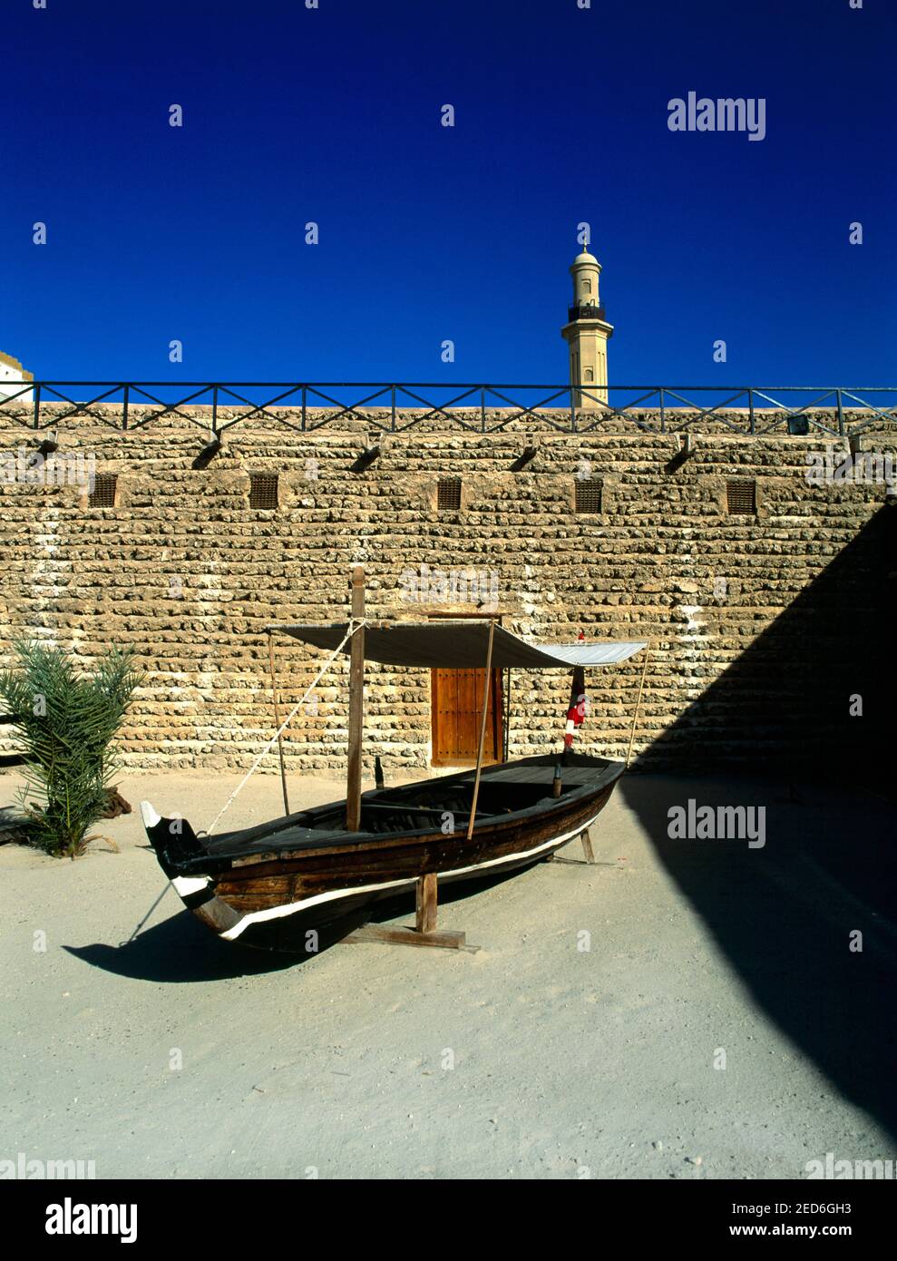 Dubai UAE Dubai Museum Old Dhow Stock Photo - Alamy