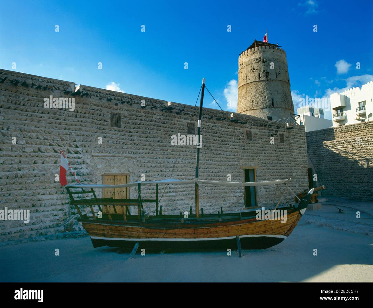 Dubai UAE Dubai Museum Old Dhow Stock Photo - Alamy