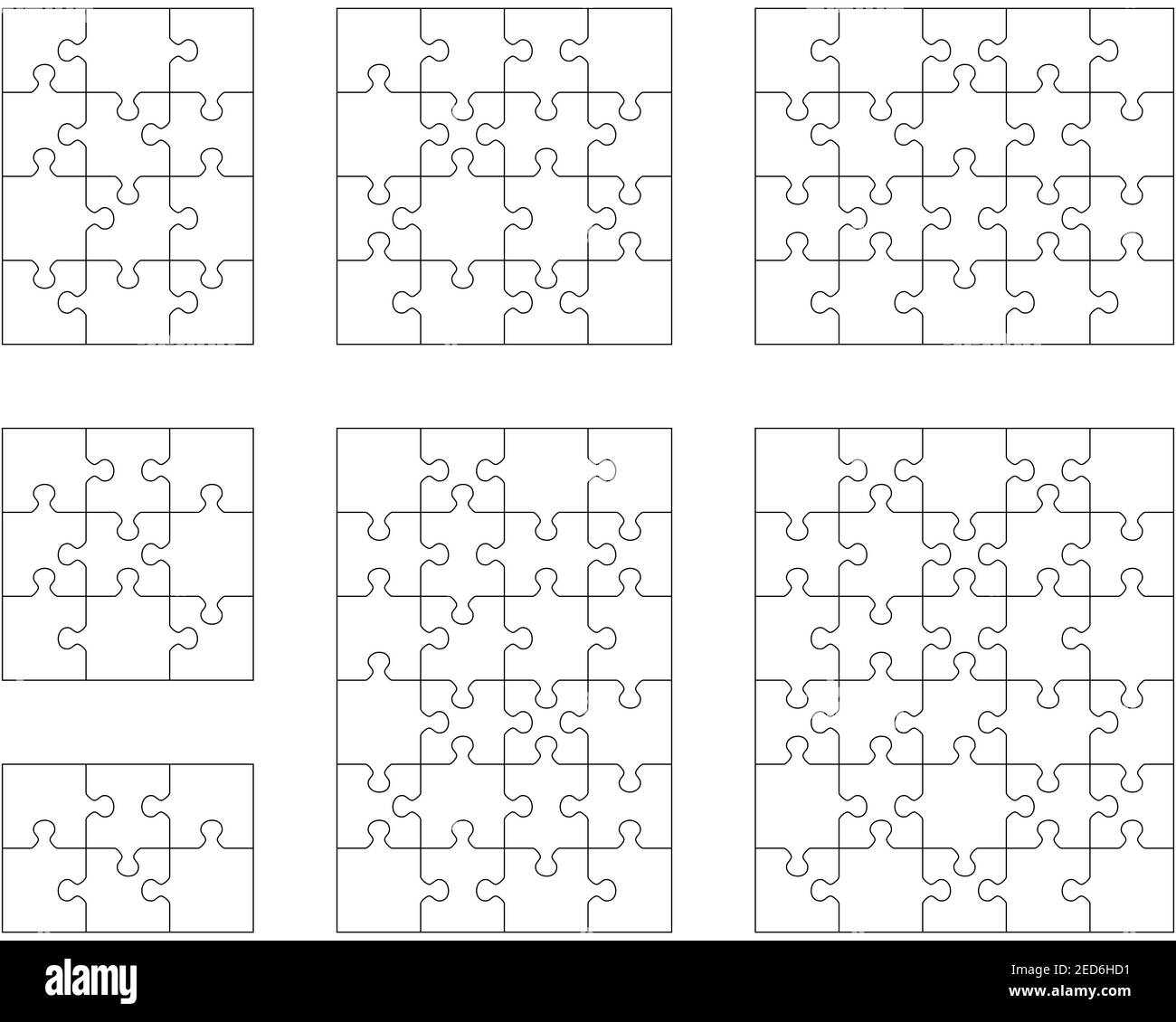 Separate pieces of colorful puzzle, seamless illustration Stock Photo ...