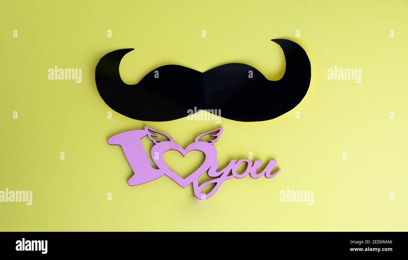 I Love Mustache Background
