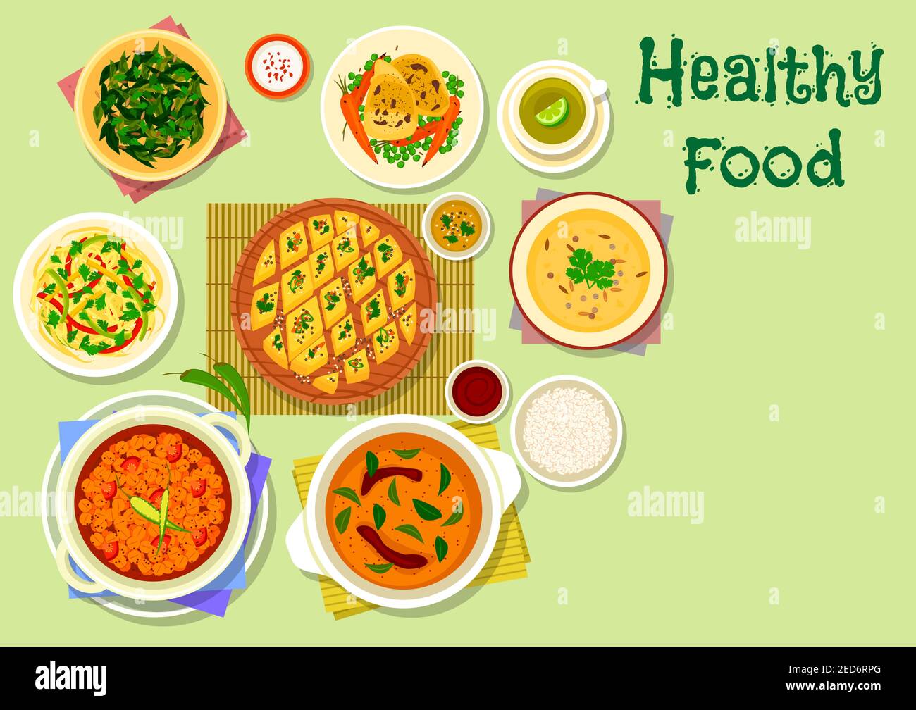 Thali cafe Stock Vector Images - Alamy