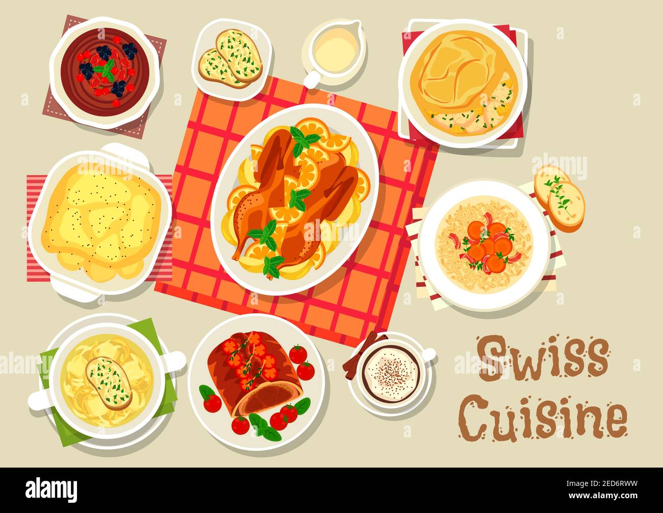Swiss cuisine Stock Vector Images - Alamy