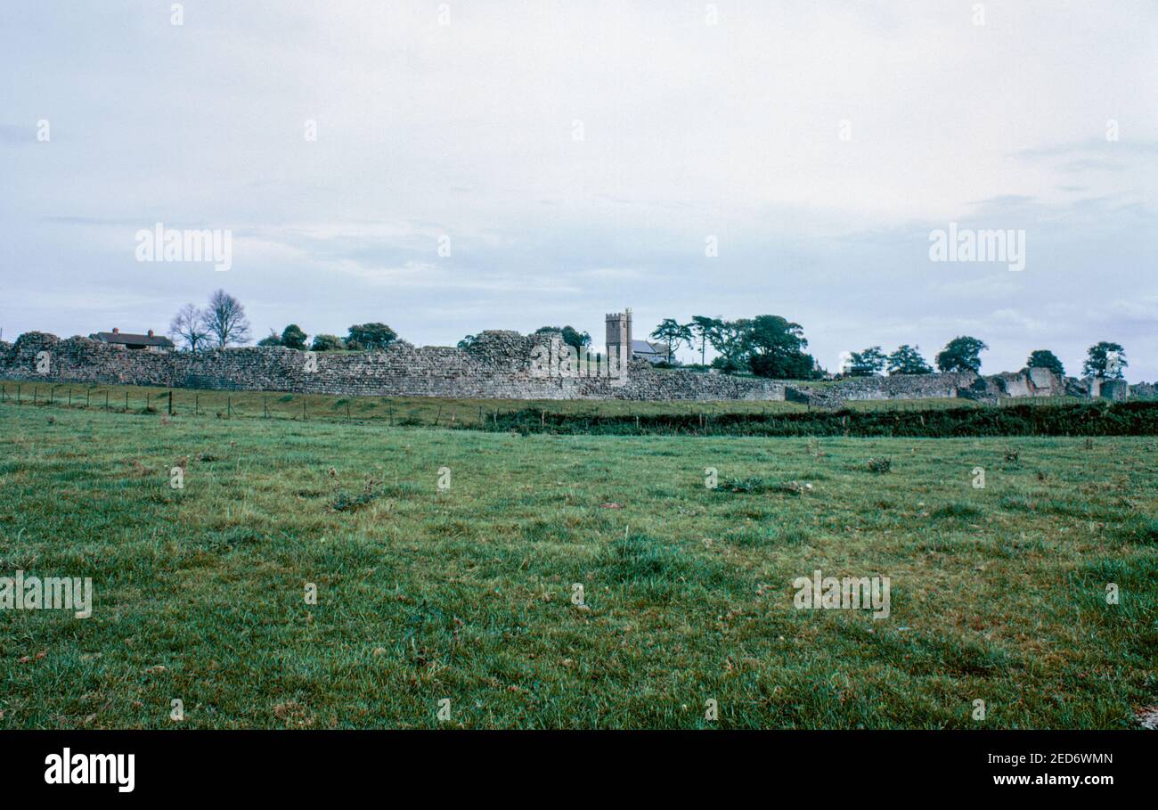 Ruins of Roman town Venta Silurum in Caerwent, Gwent, Wales. General ...