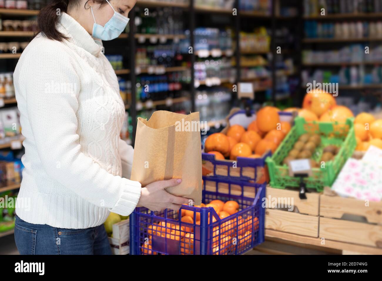 Using disposable bags and means of protection Stock Photo - Alamy