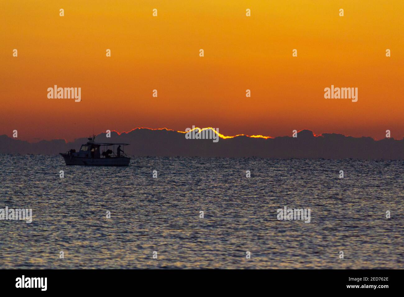 Sunrise from Paralia Katerinis beach.Paralia is a tourist seaside ...