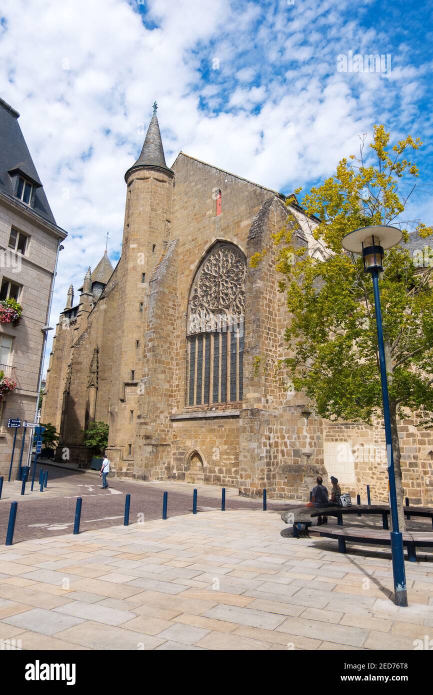 Saint-Brieuc, France - August 24, 2019: Saint-Brieuc Cathedralis a ...