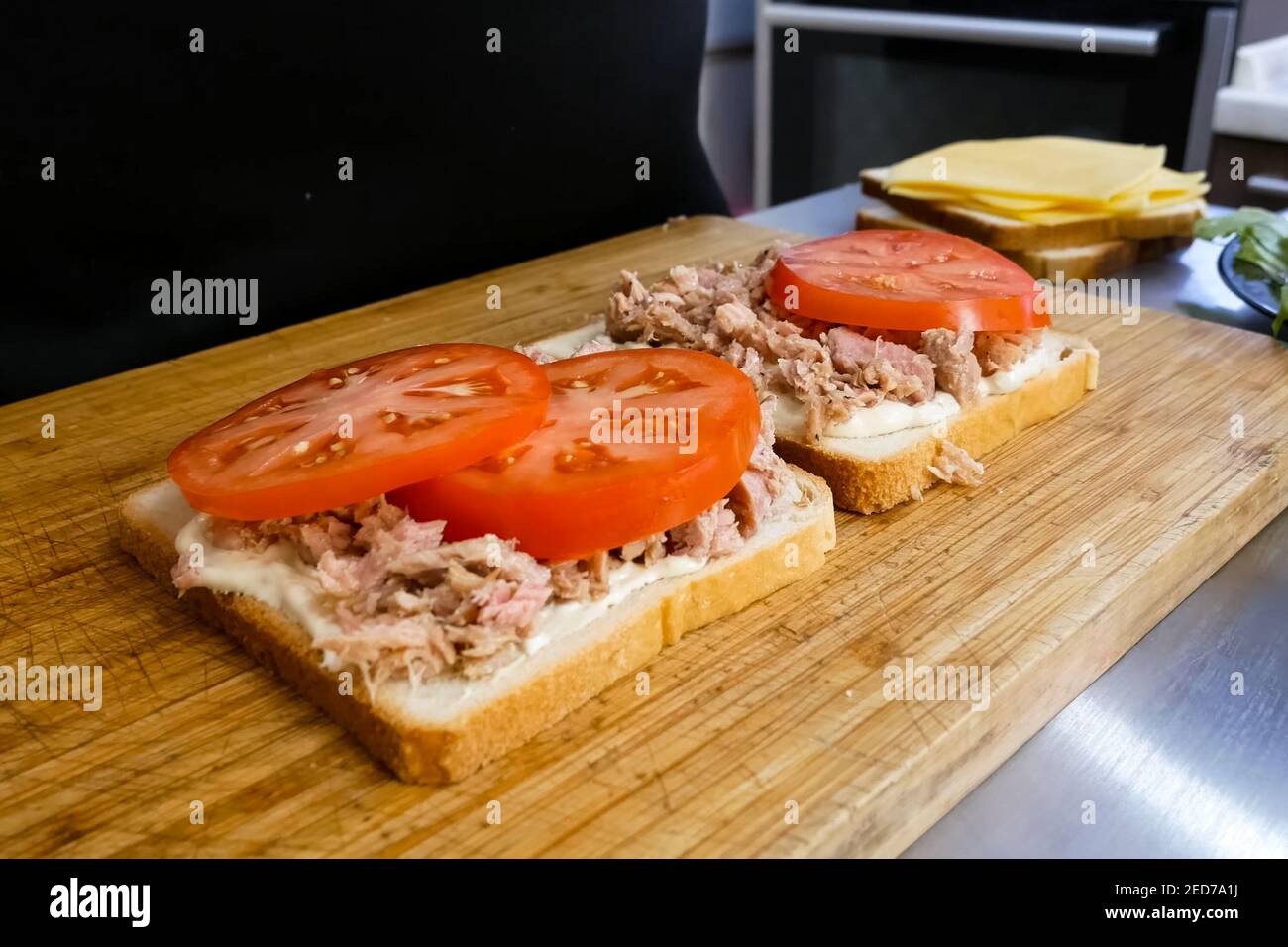 Delicious appetizing sandwich, fast a fast food Stock Photo - Alamy