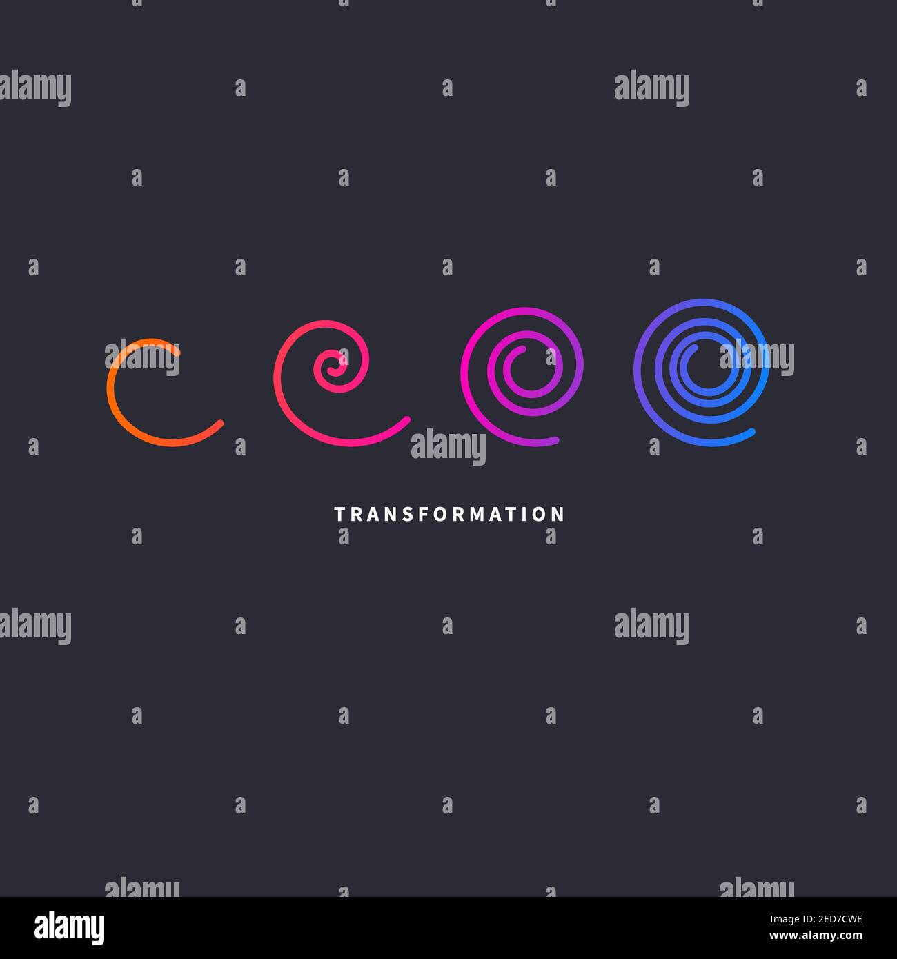 Evolution logo, change metaphor, coaching sign, new life vector symbol ...