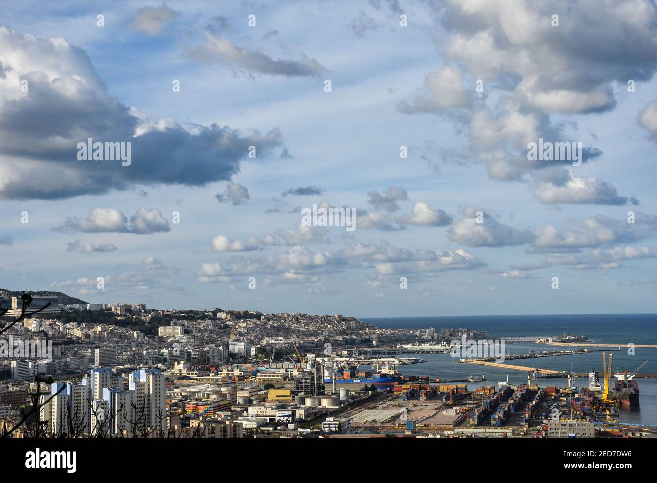 Aerial view of container port hi-res stock photography and images - Alamy