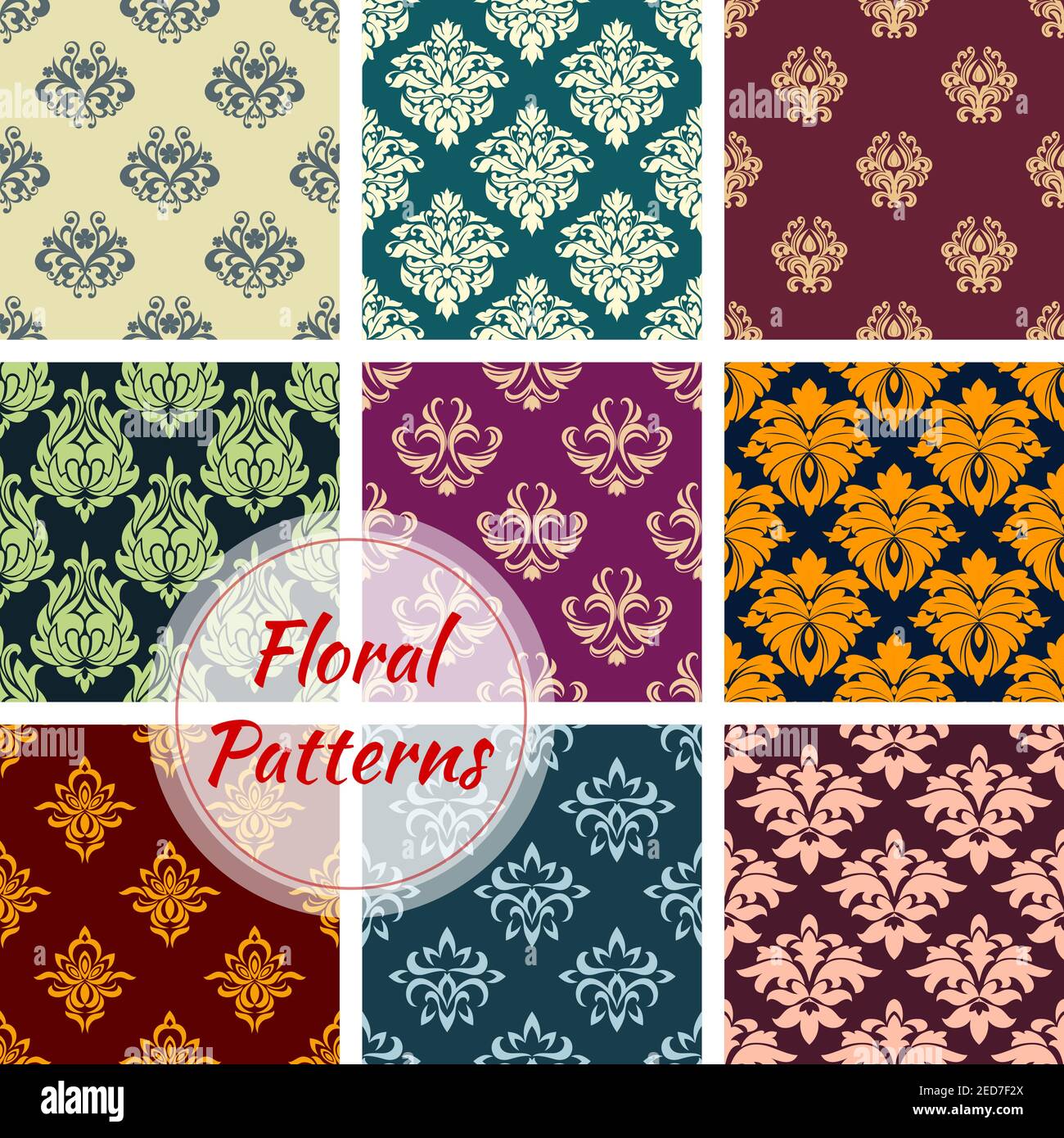 Luxury Flowery Patterns Flourish Baroque Background With Rococo Design