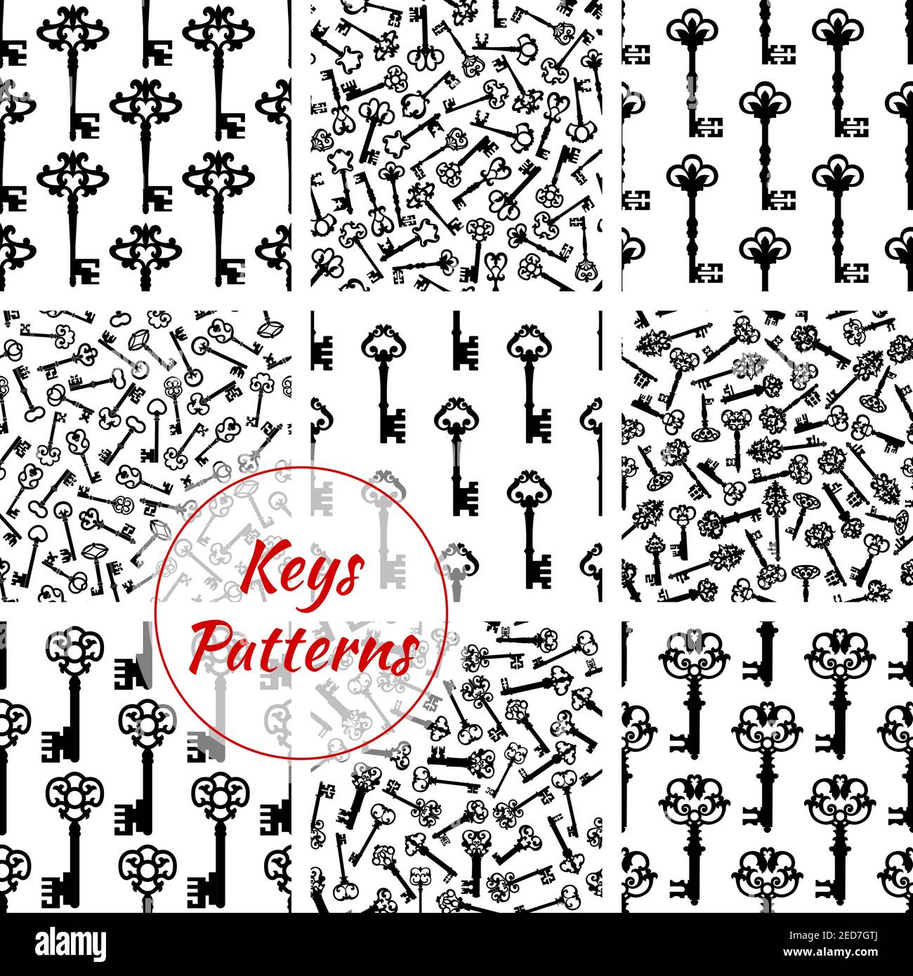 Key patterns Stock Vector Images - Alamy