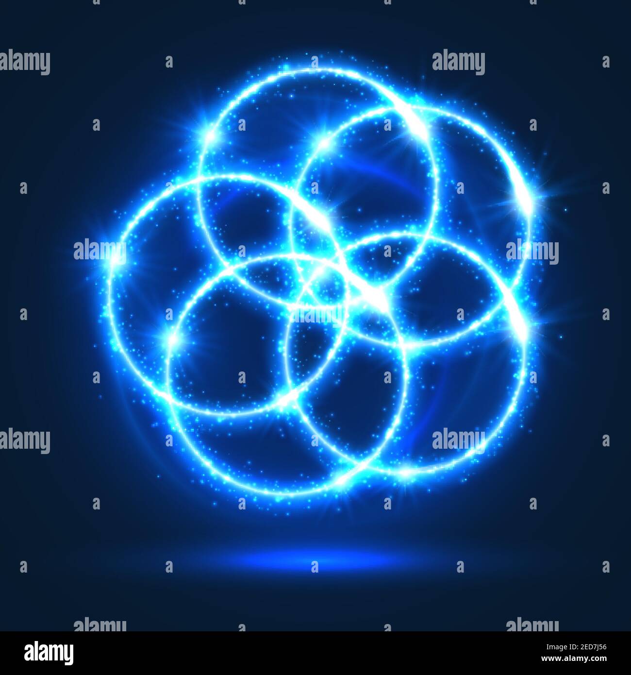 Flashes lights and sparkles effect. Abstract light circles of shining ...