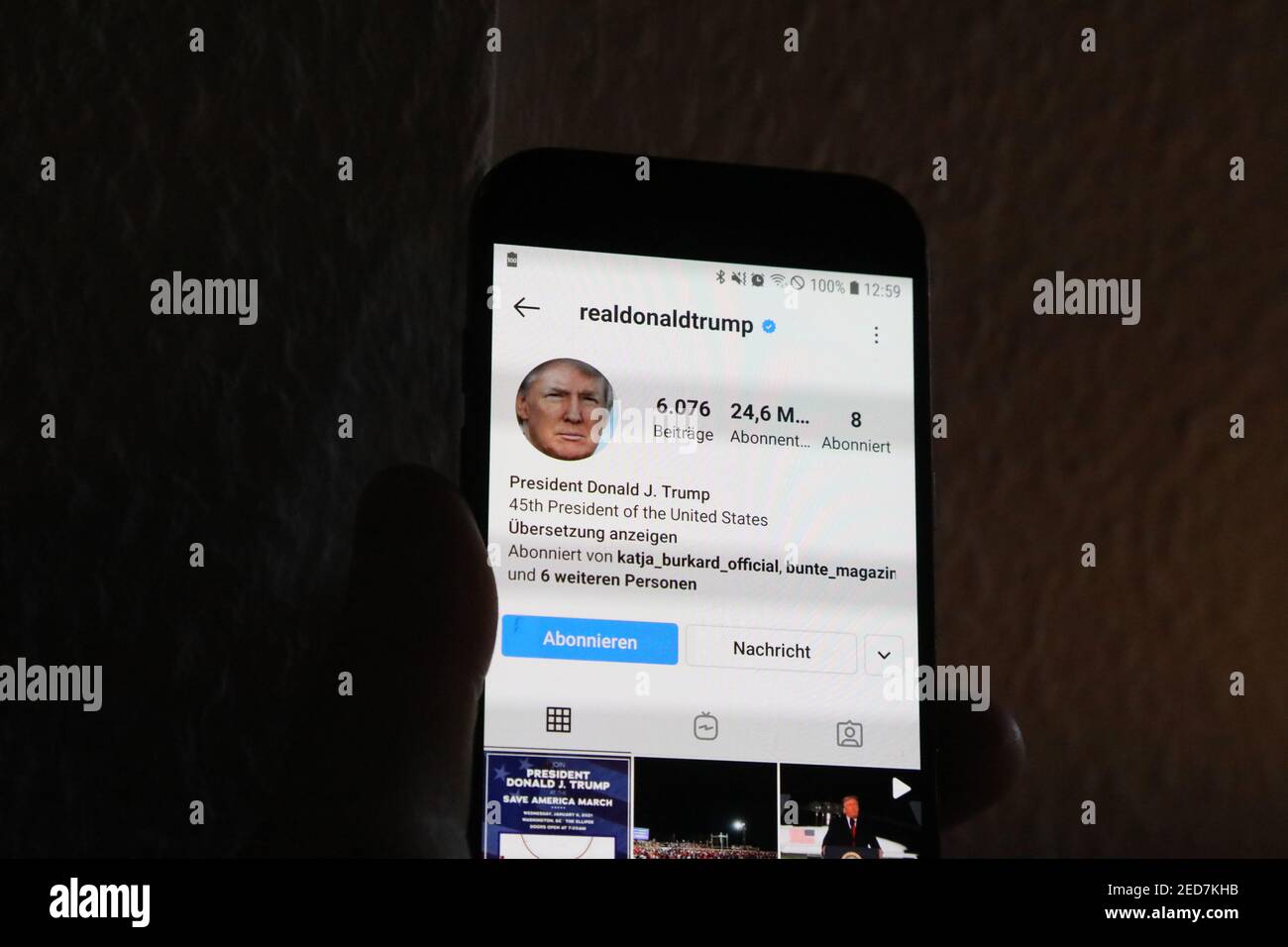 Trump account hi-res stock photography and images - Alamy