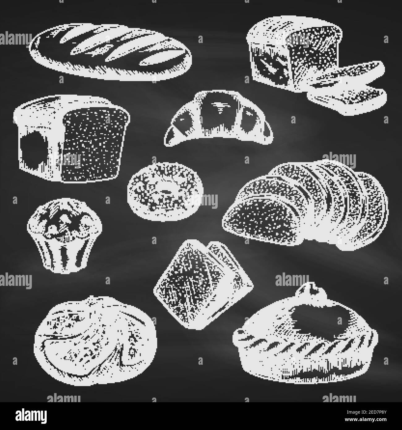 Chalk drawing slice Black and White Stock Photos & Images - Alamy