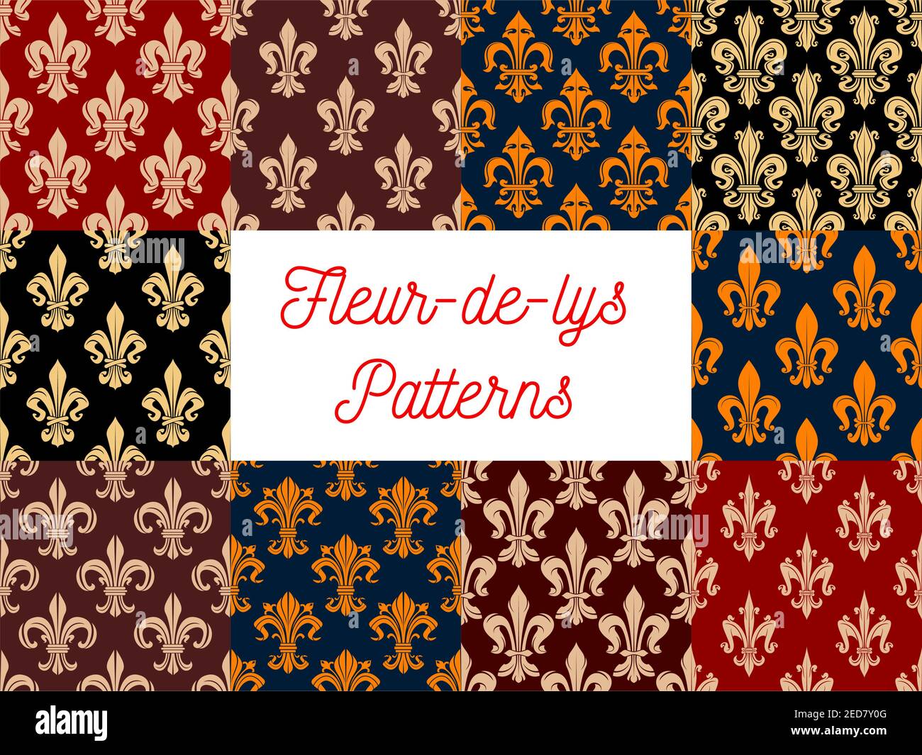 Fleur-de-lis or fleur-de-lys floral pattern. Royal and imperial french ...