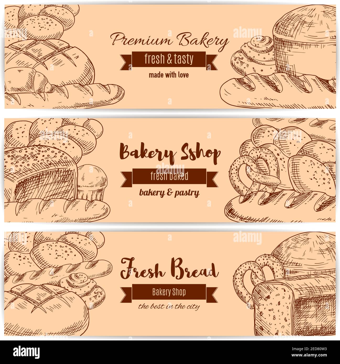 Drawing round loaf bread Stock Vector Images - Alamy