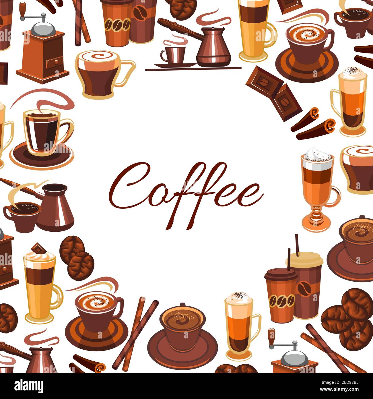 Cezve cup hot chocolate Stock Vector Images - Alamy