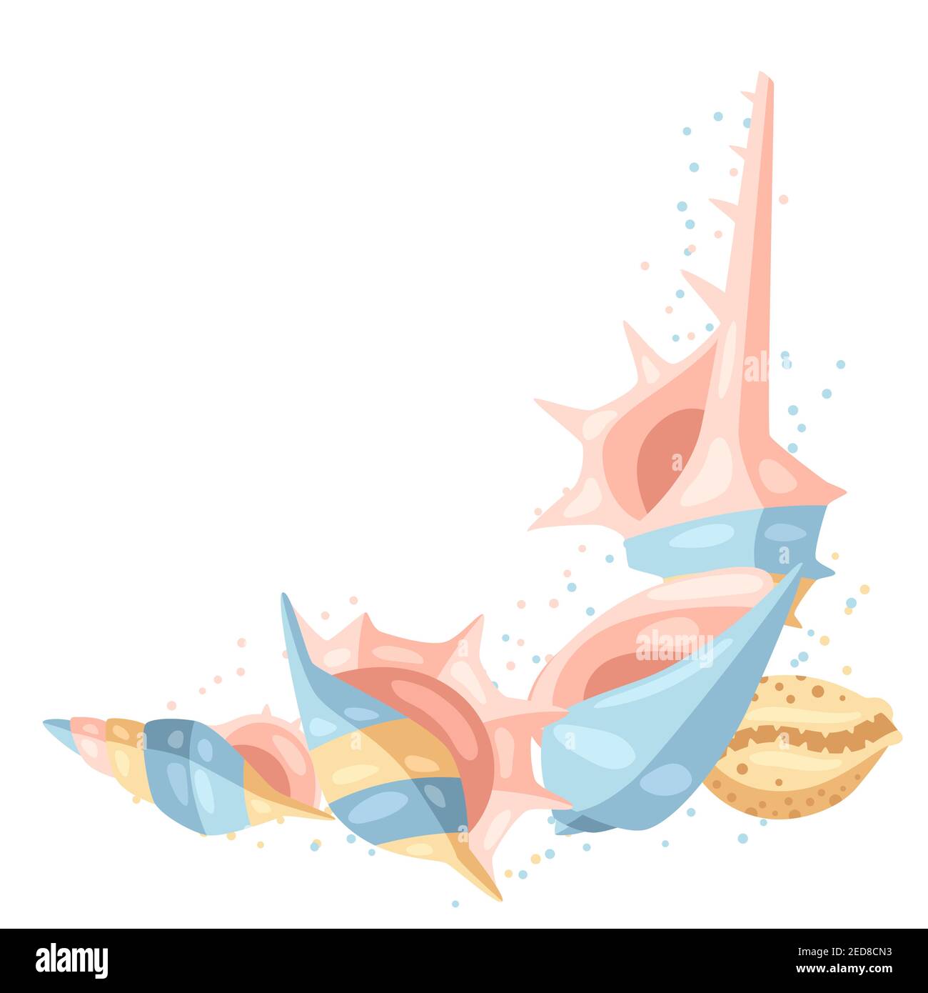 Corner with seashells Stock Vector Image & Art - Alamy