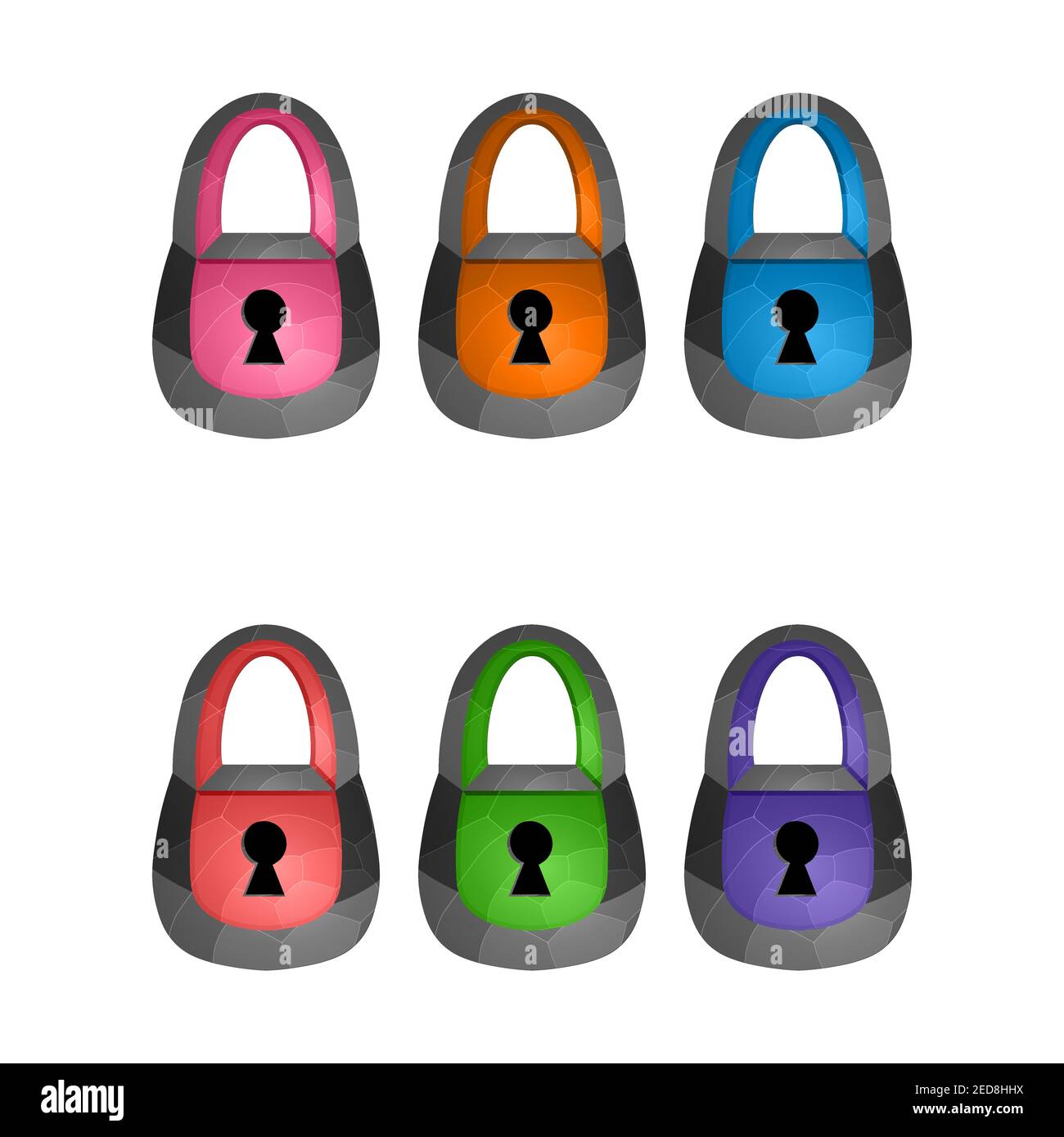 Gaming elements isolated on white background. Design for computer game ...