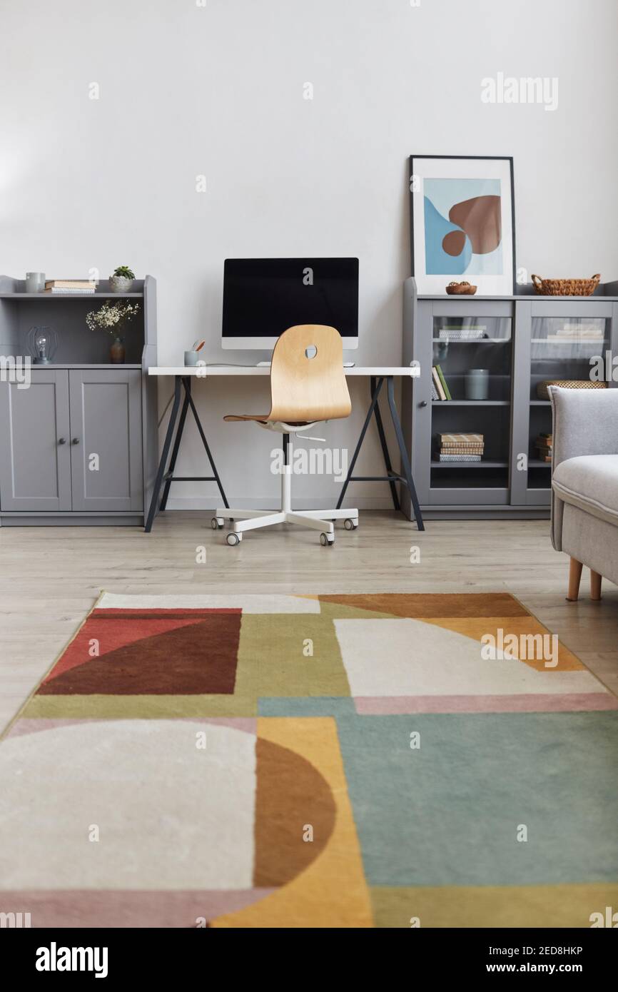 Vertical background image of minimal interior with focus on modern home ...