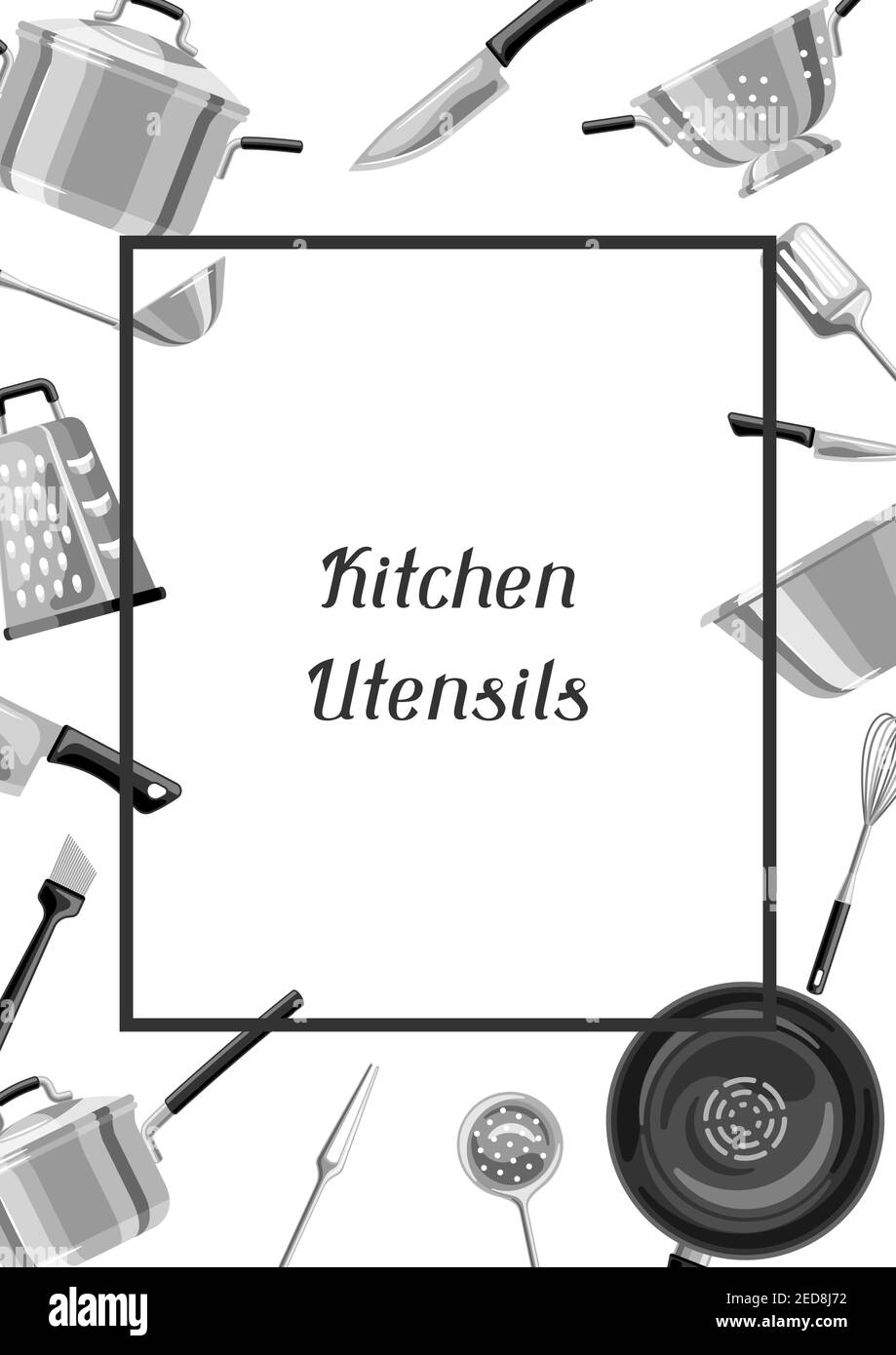 Background with kitchen utensils Stock Vector Image & Art - Alamy