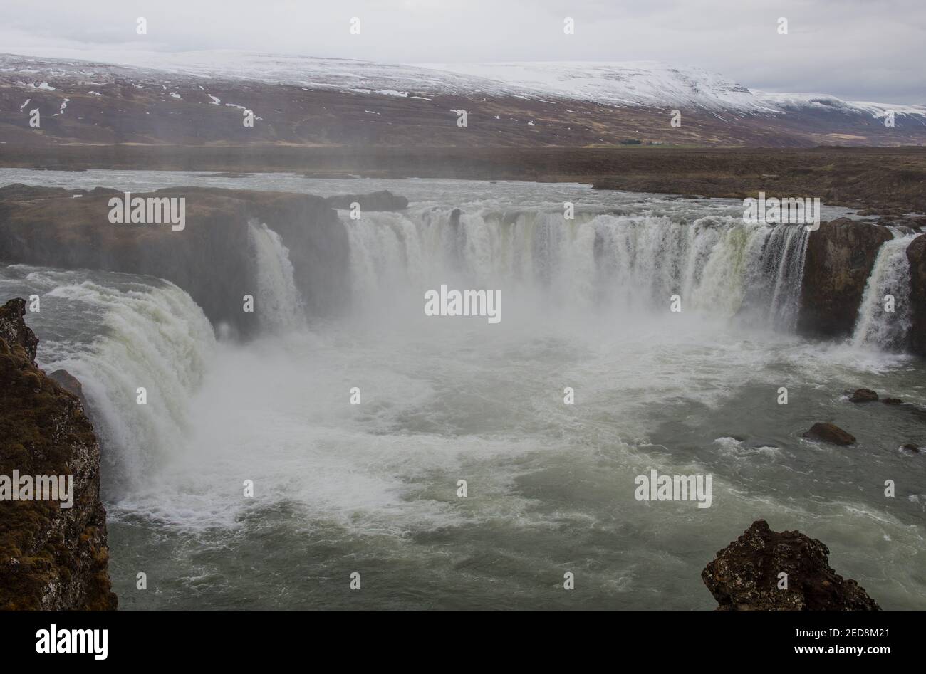 the Godafoss waterfall in Iceland on a spring day Stock Photo - Alamy