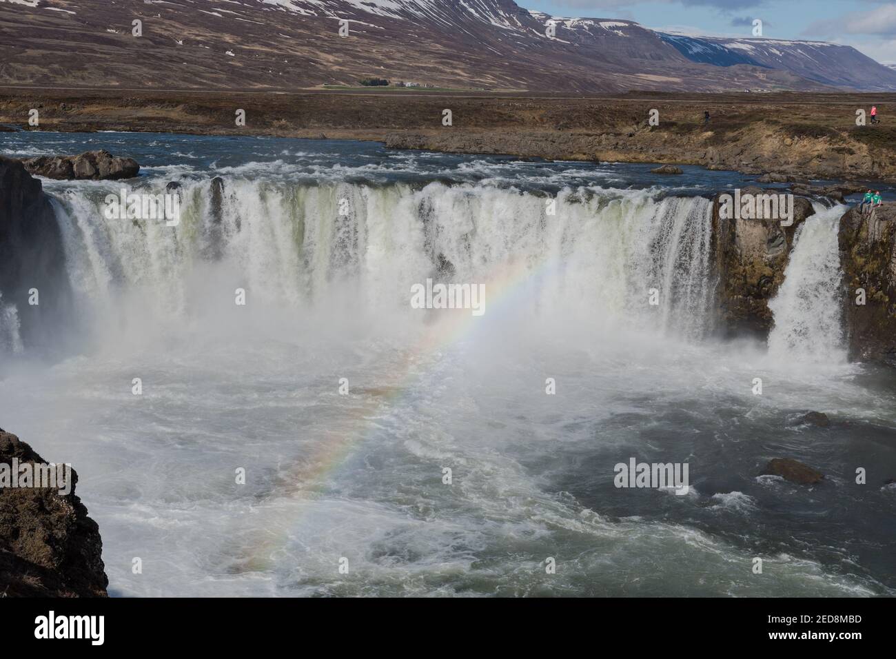 the Godafoss waterfall in Iceland on a spring day Stock Photo - Alamy