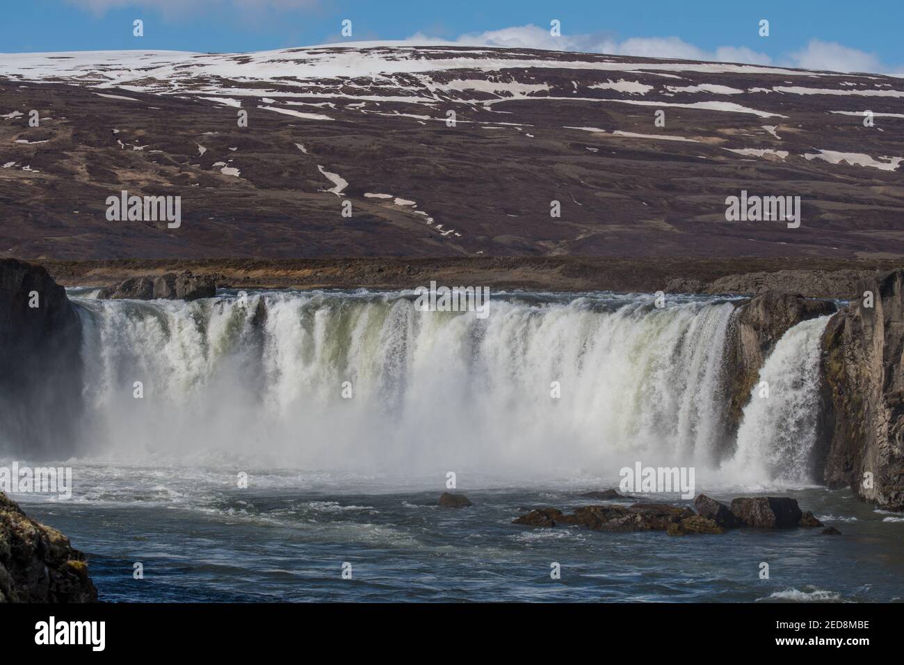 Iceland Tourist Famous Godafoss Falls High Resolution Stock Photography ...