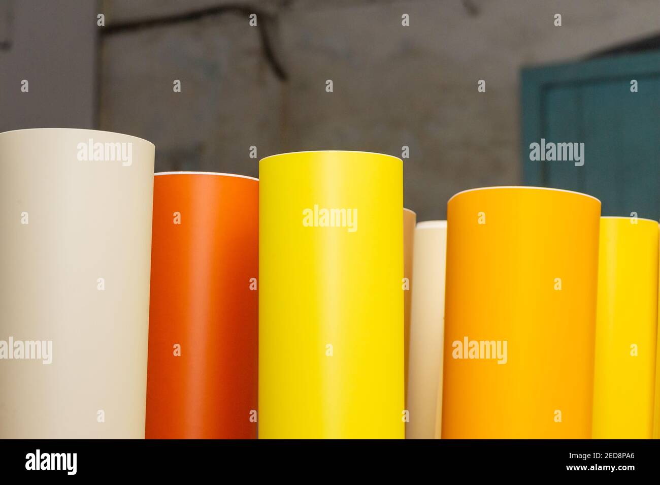 colored vinyl car wrapping or plotter cutting sticker foil film rolls. Film in rolls for ...