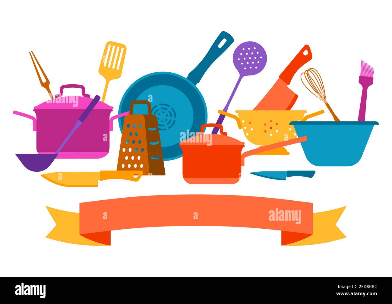 Background with kitchen utensils Stock Vector Image & Art - Alamy