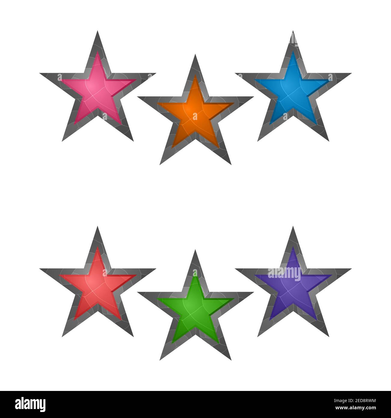 Gaming elements isolated on white background. Design for computer game ...