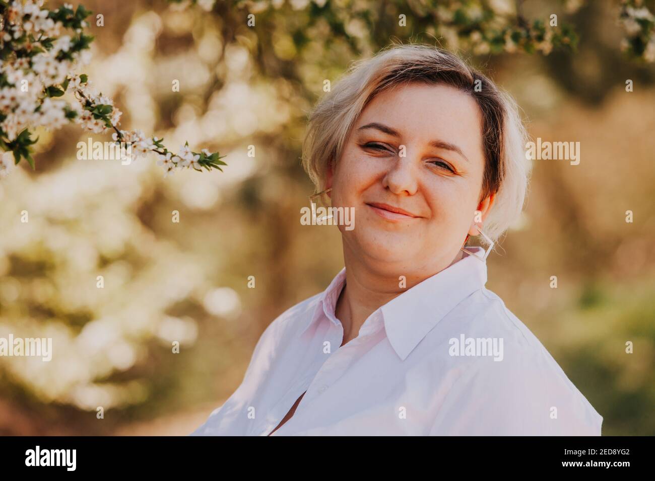 Body positive and self acceptance people concept Stock Photo - Alamy