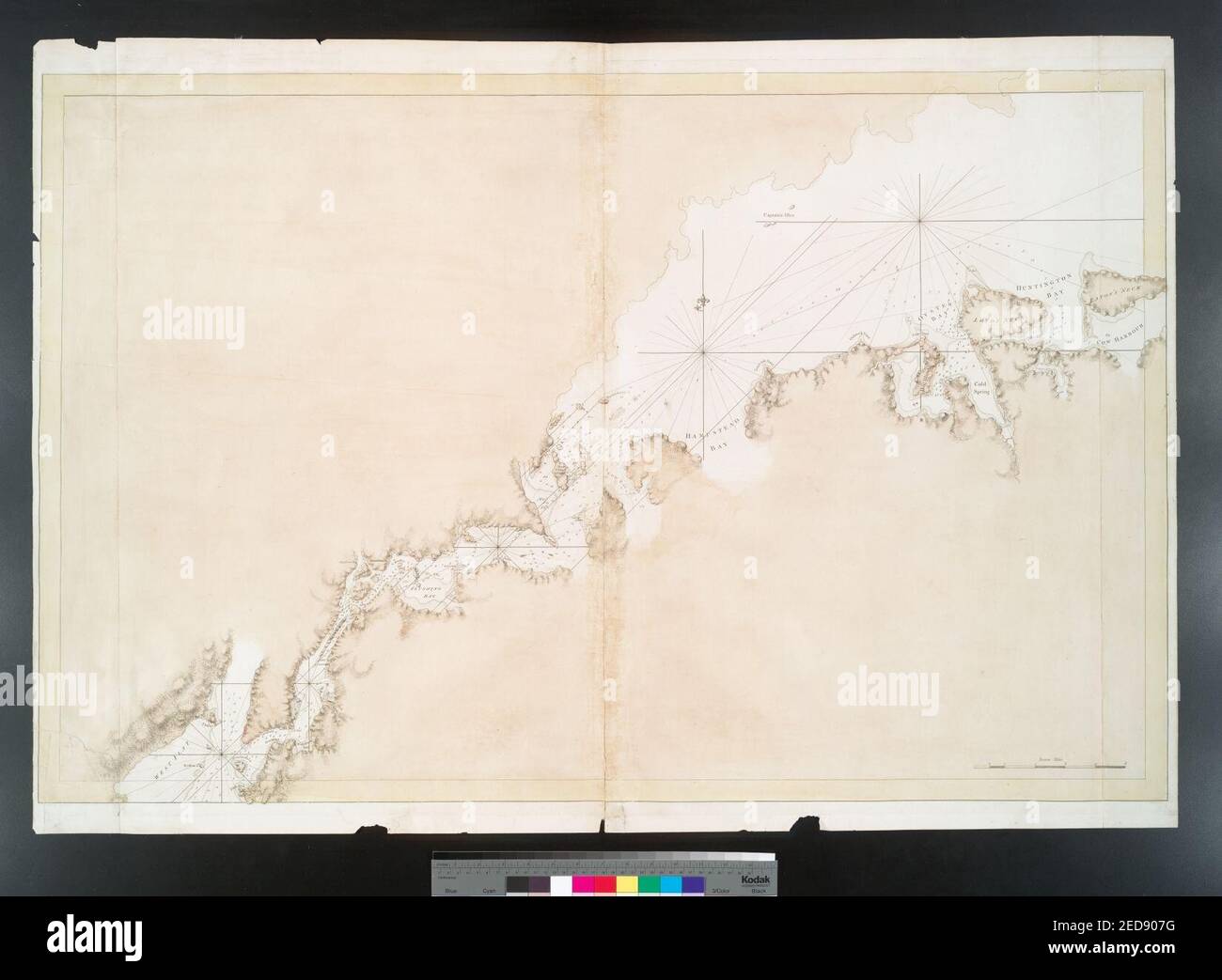 (A chart of New York Island & North River, East River, passage through ...