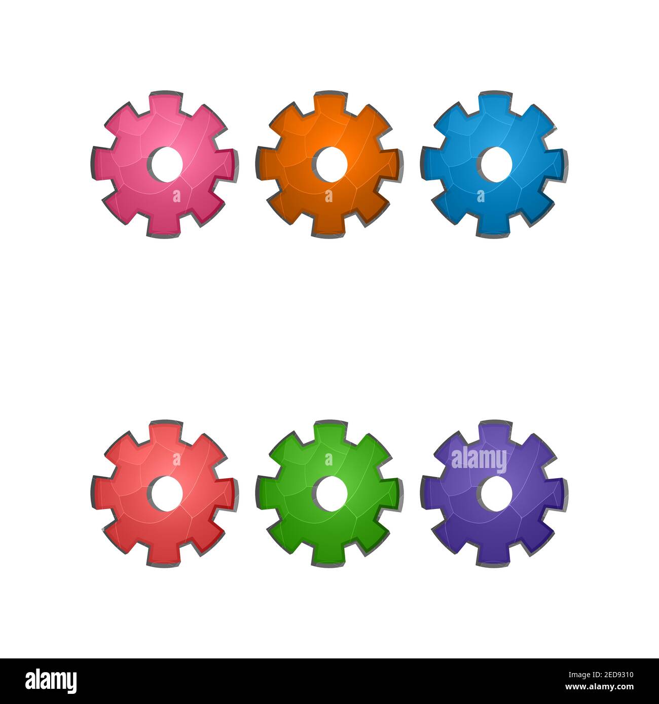 Gaming elements isolated on white background. Design for computer game ...