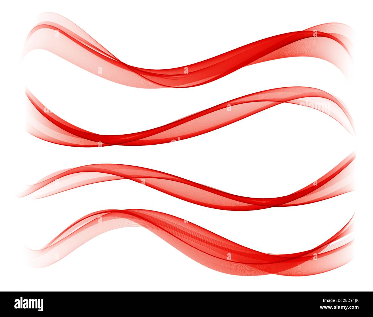 Red color abstract transparent wave design element Stock Vector Image ...
