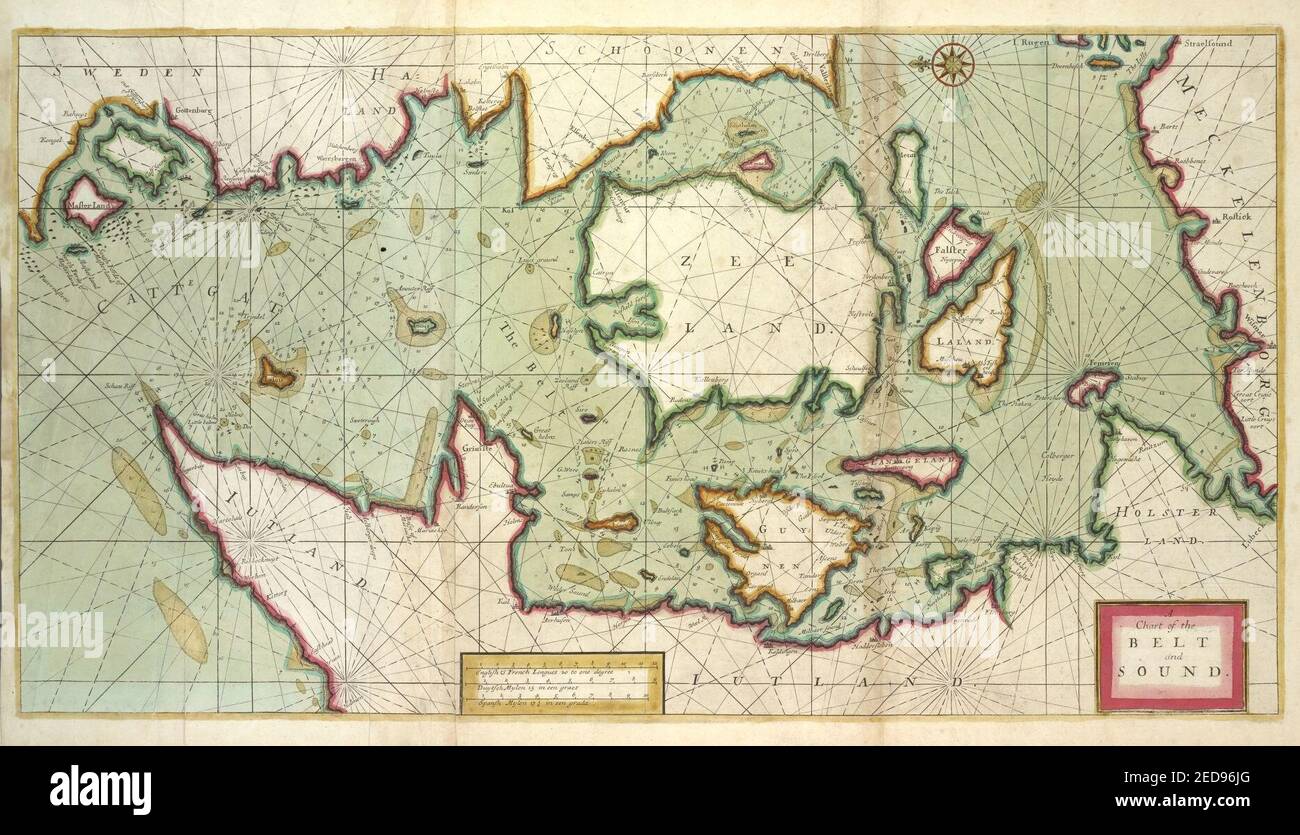 A chart of the BELT and SOUND Stock Photo - Alamy