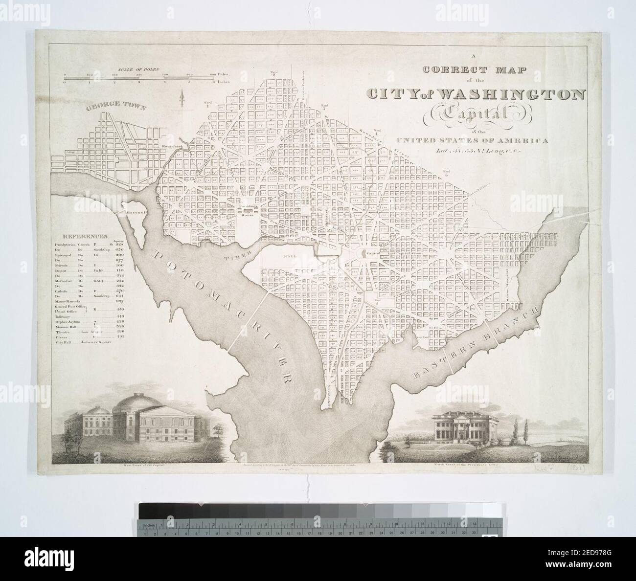 A correct map of the city of Washington - capital of the United States ...