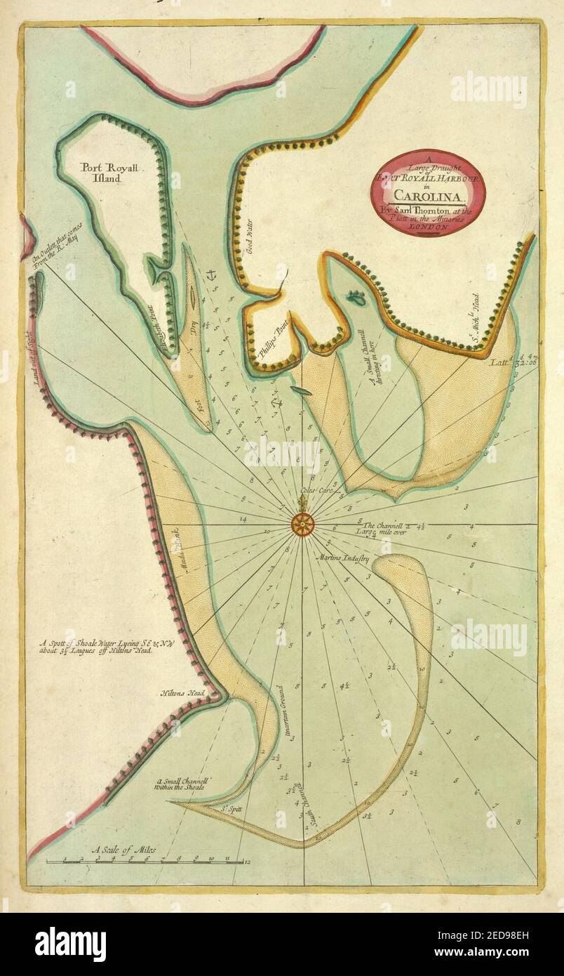 A large draught Port Royall harbour in CAROLINA Stock Photo - Alamy