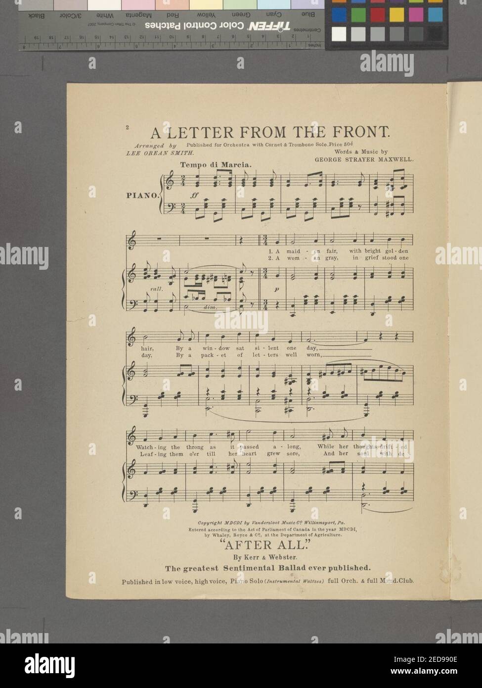 A letter from the front Stock Photo - Alamy