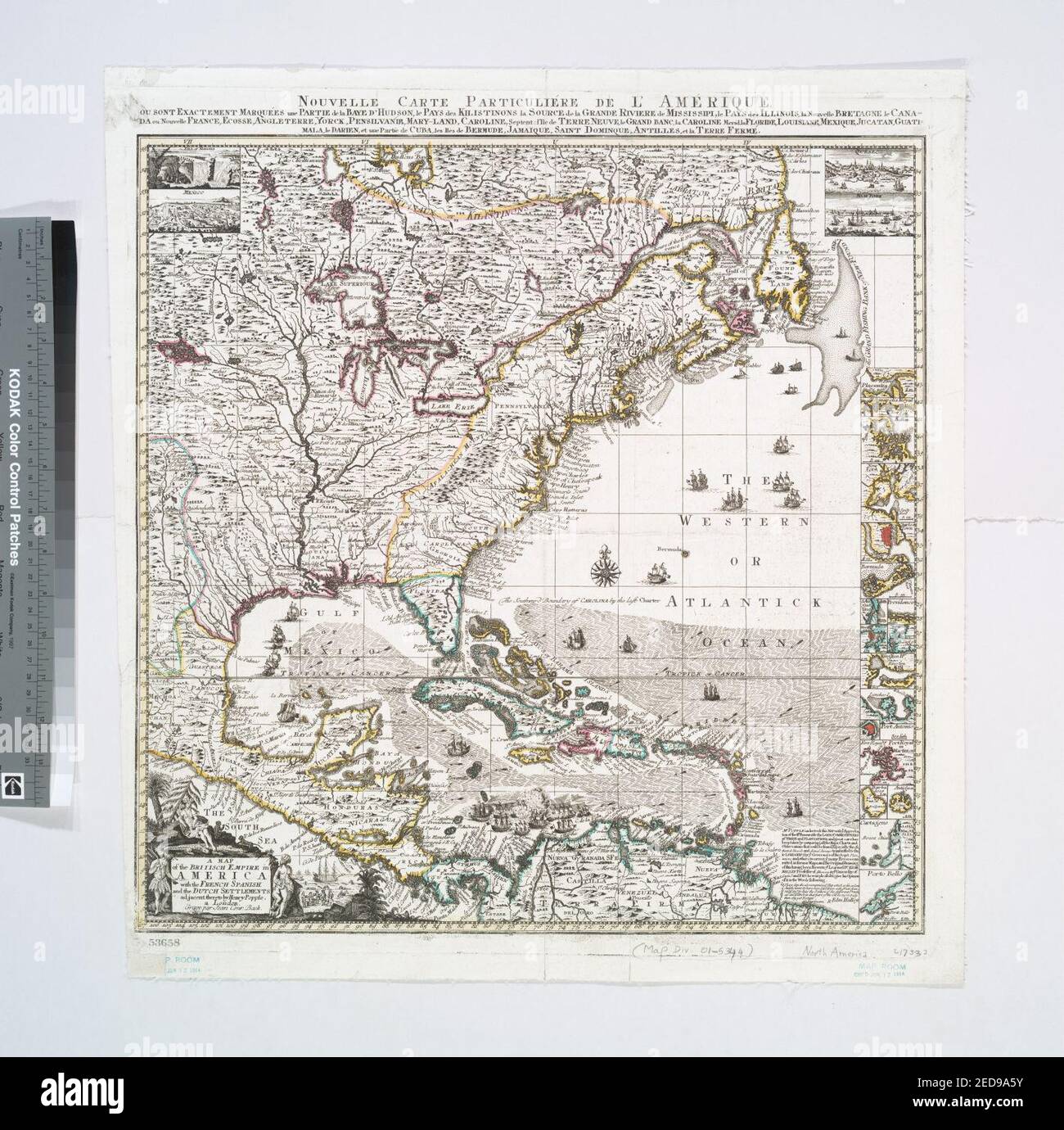 A map of the British Empire in America with the French, Spanish and the ...