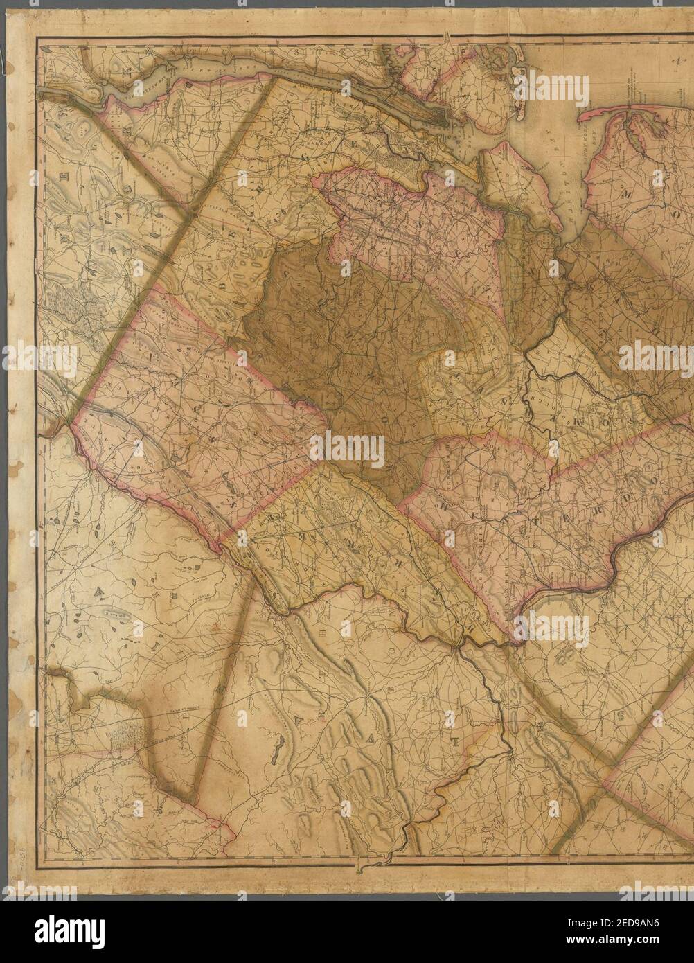 A map of the state of New Jersey with part of the adjoining states ...