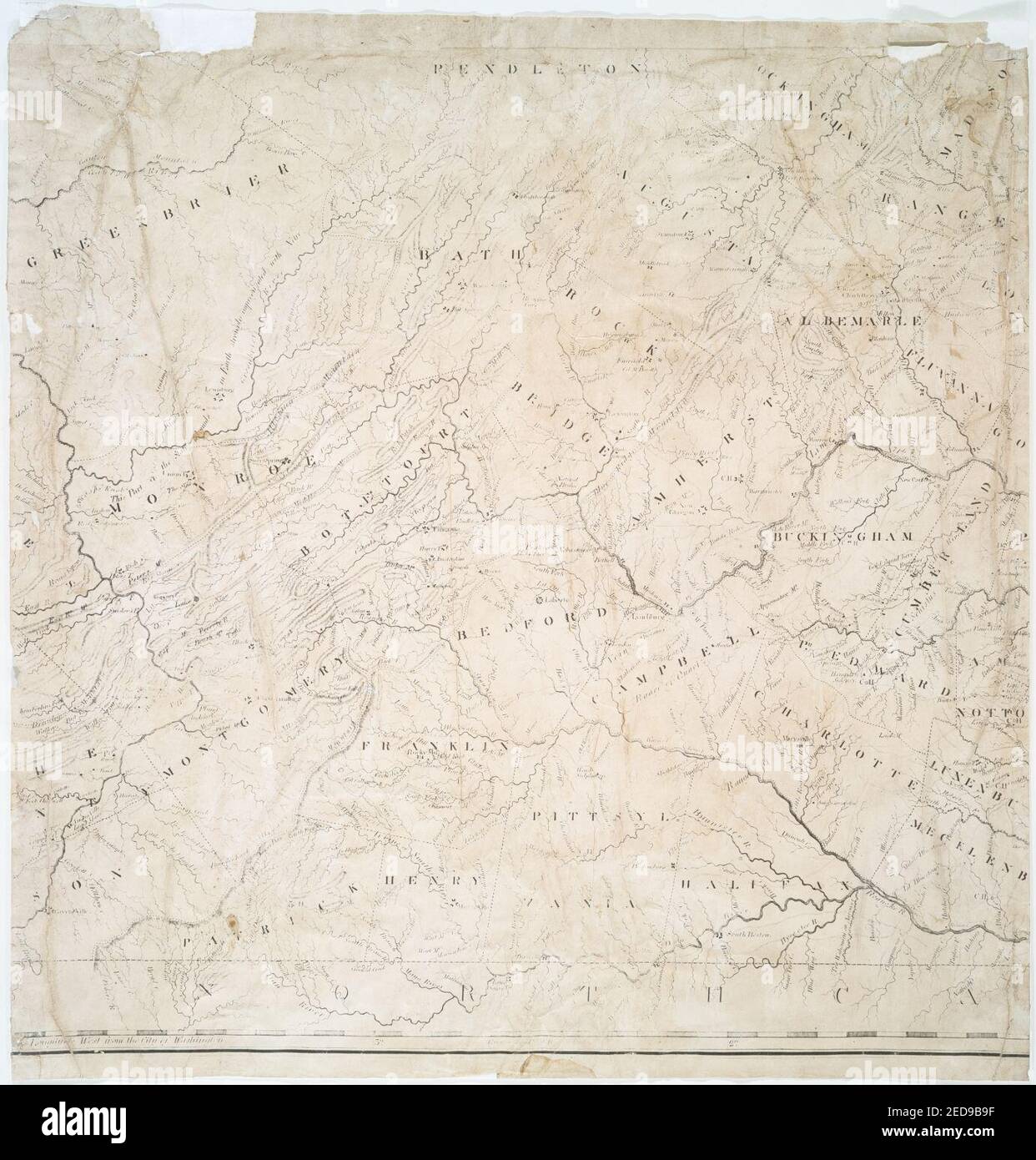 A map of Virginia - formed from actual surveys, and the latest as well ...