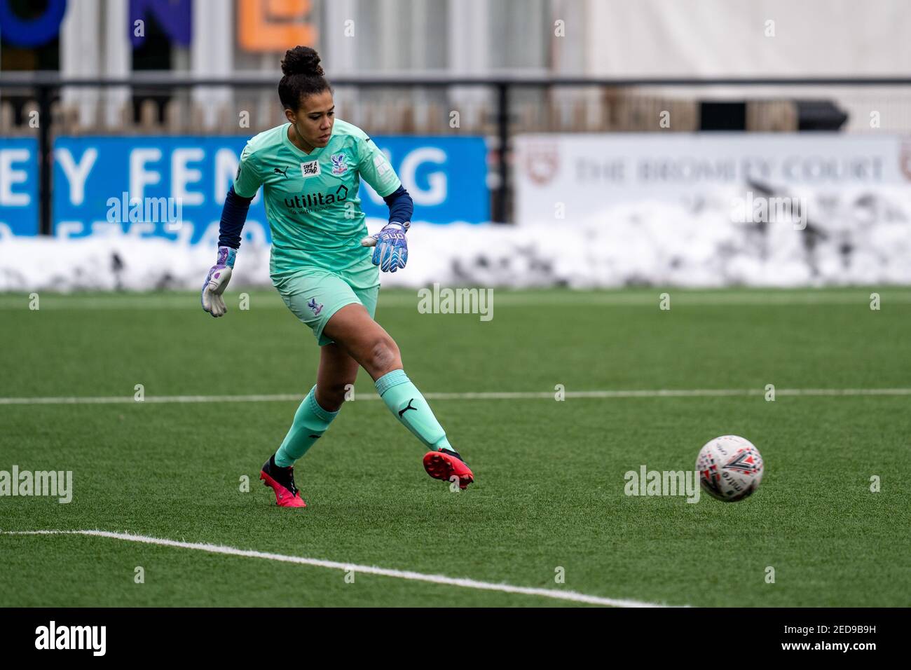 Bromley, UK. 14th Feb, 2021. Chloe Morgan (#1 Crystal Palace) during ...