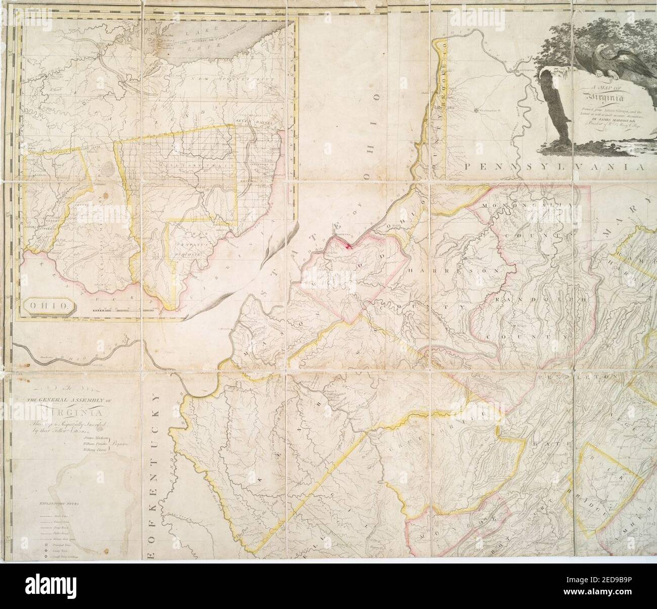 A map of Virginia - formed from actual surveys, and the latest as well ...